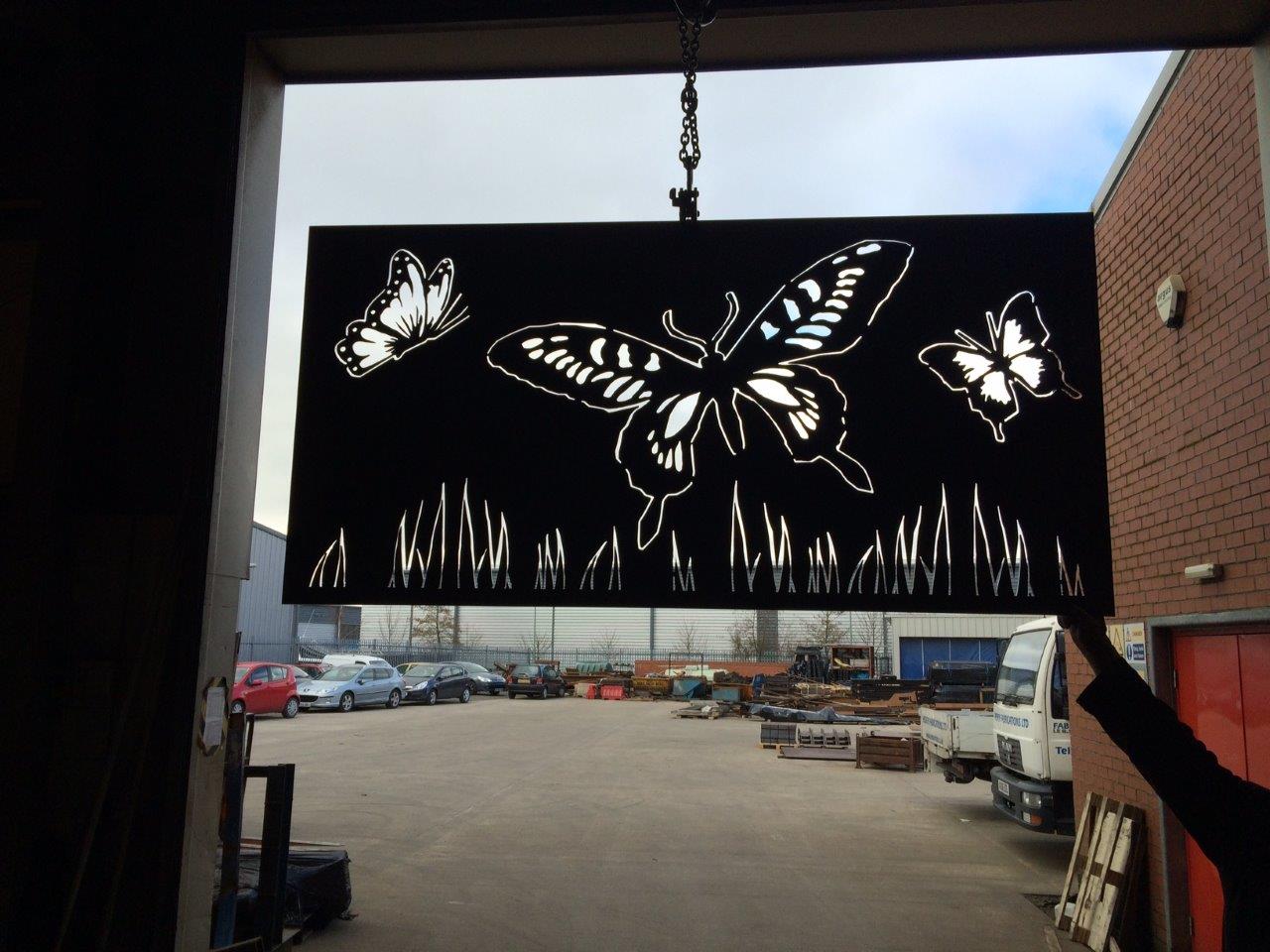 HD Plasma Cut Panel - Butterfly • Heskin Fabrications